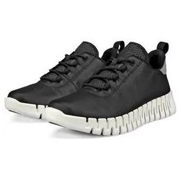 Slip-On Sneaker Ecco "GRUUV W", Damen, Gr. 35, schwarz, Leder, Schuhe Sneaker, Freizeitschuh, Halbschuh, Slipper mit ergonomischer Fluidform Sohle
