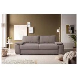 3-Sitzer exxpo - SOFA FASHION "SOLSBURY, bequem und komfortabel, Sofa, Schlafsofa, Breite 258cm", braun (cappuccino), B:258cm H:100cm T:105cm, Sofas, inkl. Federkern-Polsterung, Bettfunktion und Stauraum, in Cord