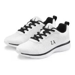 Sneaker Lascana "Turnschuhe", Herren, Gr. 41, schwarz-wei&szlig; (wei&szlig;, schwarz), Obermaterial: 60% Textilmaterial, 40% Lederimitat. Decksohle: 100% Textilmaterial. Futter: 100% Textilmaterial. Laufsohle: 100% Synthetik, kontrastfarbene Details, mehrfarbig, unifarben, Basic, Schuhe Sneaker, Freizeitschuh, Halbschuh im sportiven Look VEGAN, Topseller