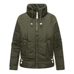 Steppjacke Navahoo "Luftzauber 14", Damen, Gr. S (36), grün (olivgrün), Obermaterial: 100% Polyester (recycelt), Innenfutter: 100% Polyester, Ärmelfutter: 100% Polyester (recycelt), Wattierung: 100% Polyester (recycelt), oversize hüftlang, hoch geschlossener Ausschnitt, Ärmel ohne Ärmelschlitz normaler Saum, Jacken, Gesteppte Damen Übergangsjacke