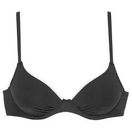 B&uuml;gel-Bikini-Top Vivance "Lorena", Damen, Gr. 40, Cup C, schwarz, Recycling-Polyamid, unifarben, Bikini-Oberteile, mit kontrastfarbenem Piping