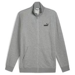 Trainingsjacke Puma "ESS NO. 1 LOGO TRACK JACKET TR", Herren, Gr. XL, grau (medium gray heather), Sweatware, Obermaterial: 68% Baumwolle, 32% Polyester, unifarben, regular fit normal, Jacken