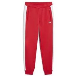 Sporthose Puma "T7 ALWAYS ON Trainingshose Herren", Herren, Gr. L, Normalgr&ouml;&szlig;en, rot (for all time rot), Obermaterial: 67% Polyester, 33% Baumwolle. Rippe: 93% Polyester, 7% Elasthan. Seitentasche &ndash; Oben: 100% Baumwolle. Seitentasche &ndash; Unten: 67% Polyester, 33% Baumwolle, unifarben, regular fit, Hosen Sporthose