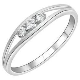 Silberring Firetti "Schmuck Geschenk Silber 925 Fingerring Ring" Gr. 58, silber (silberfarben, kristallweiß), Fingerringe, Damen, 58, Silber 925 (Sterlingsilber), 2mm, mit Zirkonia (synth.)