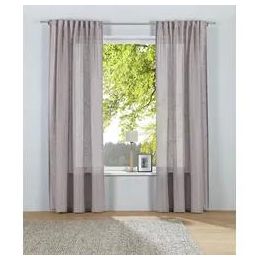 Gardine "Marusha" Gr. 3, grau, B:140cm H:225cm, Polyester, LeGer Home by Lena Gercke, Gardinen, 1 Schal, Leinenoptik, gewebt, verschiedene Größen