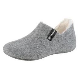 Hüttenschuhe VERBENAS "Yoi Gales", Damen, Gr. 35, grau, Textil, meliert, Schuhe Hausschuh Pantoffeln Plüsch Hausschuh, Hausschuh, Homeslipper, Schlupfschuh mit kuscheligem Warmfutter