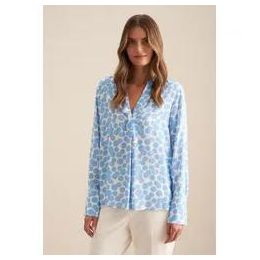 Klassische Bluse Seidensticker "Schwarze Rose", Damen, Gr. S(36), blau (hellblau), 100% Viskose, gepunktet, regular fit, ohne Ausschnitt, Blusen, Tunika Punkte