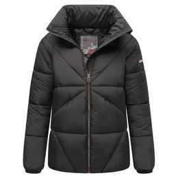 Steppjacke Navahoo "Schokolinaa 14", Damen, Gr. XS (34), schwarz, Obermaterial: 100% Polyester, Innenfutter: 100% Polyester, Wattierung: 100% Polyester, Ärmelfutter: 100% Polyester, oversize hüftlang, hoch geschlossener Ausschnitt, eng Rippstrickbündchen, Jacken, Winterjacke mit modischer Steppung & hohem Kragen