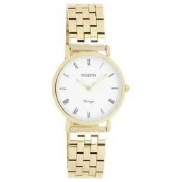 Quarzuhr Oozoo, gold (goldfarben, weiß), Armbanduhren, Damen, Armbanduhr, Damenuhr, Edelstahlarmband, analog