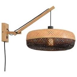 GOOD & MOJO Wandleuchte "Palawan", beige (natur, schwarz), Ø 40cm H: 43cm, Leuchten