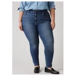 Levi's Skinny-fit-Jeans LEVI'S PLUS "721 PL HI RISE SKINNY", Damen, Gr. 14 (46), Länge 34, tenacious schwarz plus, Denim/Jeans, Obermaterial: 78% Baumwolle, 18% Polyester, 4% Elasthan, eng knöchellang, Jeans, sehr figurbetonter Schnitt