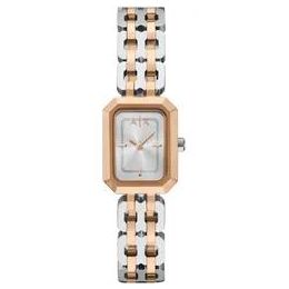 Giorgio Armani Quarzuhr ARMANI EXCHANGE, silber (silberfarben, roségoldfarben), Armbanduhren, Damen, Armbanduhr, Damenuhr, Edelstahlarmband, analog