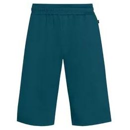 Jerseyhose TRIGEMA "TRIGEMA Bermuda aus Single-Jersey", Damen, Gr. M, US-Größen, blau (petrol), 100% Baumwolle, Hosen