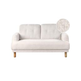 Beliani 2-Sitzer Sofa TUVE in Weiß/Braun - (W) 149 x (H) 85 x (L) 90 cm | Gr.: onesize