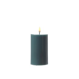 Deluxe Homeart LED Kerze Mia Echtwachs flackernd H: 12,5cm D: 7,5cm in jadegr&uuml;n | Gr.: onesize