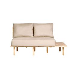 Beliani 2-Sitzer Sofa SALO in Beige/Braun - (W) 155 x (H) 74 x (L) 104 cm | Gr.: onesize