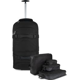 Normani Reisetasche mit Rucksackfunktion 90 L mit 4 Kleidertaschen in Schwarz | Gr.: onesize