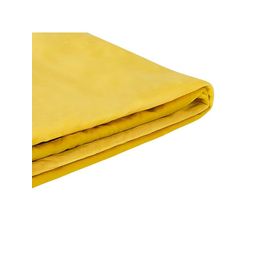 Beliani Bettrahmenbezug FITOU in Gelb - (W) 190 x (H) 75 x (L) 214 cm | Gr.: onesize