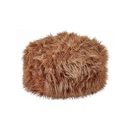 Beliani Pouf TUKKI in Braun - (W) 50 x (H) 30 x (L) 50 cm | Gr.: onesize