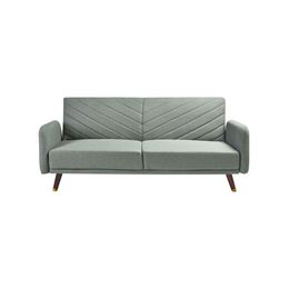 Beliani 3-Sitzer Sofa SENJA in Grün/Gold/Braun - (W) 198 x (H) 87 x (L) 95 cm | Gr.: onesize