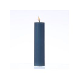 Deluxe Homeart LED Kerze Mia Echtwachs flackernd H: 20cm D: 5cm in blau | Gr.: onesize