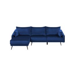 Beliani 3-Sitzer Sofa VARDE in Blau/Schwarz - (W) 245 x (H) 83 x (L) 162 cm | Gr.: onesize