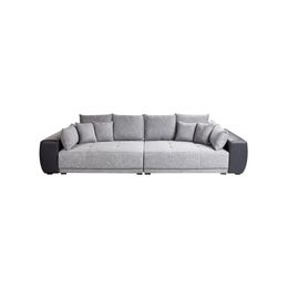 Beliani 4-Sitzer Sofa TORPO in Grau/Silber/Schwarz - (W) 308 x (H) 84 x (L) 136 cm | Gr.: onesize