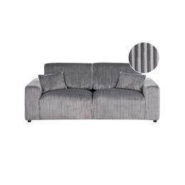 Beliani 3-Sitzer Sofa SANDORA in Grau/Schwarz - (W) 216 x (H) 87 x (L) 98 cm | Gr.: onesize
