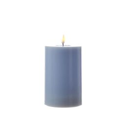 Deluxe Homeart LED Kerze Mia Echtwachs flackernd H: 15cm D: 10cm in hellblau | Gr.: onesize