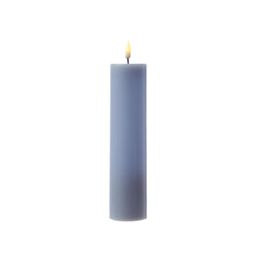 Deluxe Homeart LED Kerze Mia Echtwachs flackernd H: 20cm D: 5cm in hellblau | Gr.: onesize