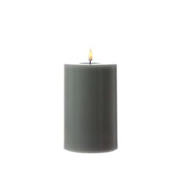 Deluxe Homeart LED Kerze Mia Echtwachs flackernd H: 15cm D: 10cm in salbeigrün | Gr.: onesize