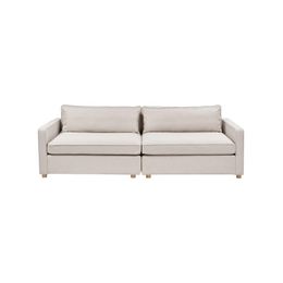 Beliani 3-Sitzer Sofa VINSTRA in Beige/Braun - (W) 250 x (H) 80 x (L) 125 cm | Gr.: onesize