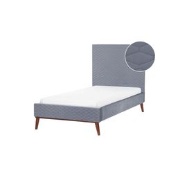 Beliani Einzelbett BAYONNE in Grau/Braun - (W) 101 x (H) 121 x (L) 212 cm | Gr.: onesize