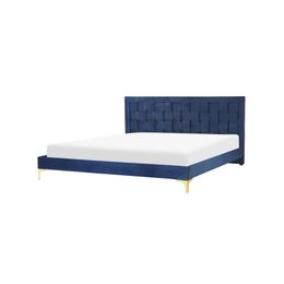 Beliani Doppelbett LIMOUX in Blau - (W) 187 x (H) 96 x (L) 213 cm | Gr.: onesize