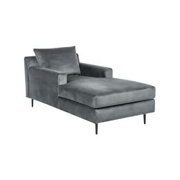 Beliani Chaiselongue GUERET in Grau/Schwarz - (W) 88 x (H) 73 x (L) 165 cm | Gr.: onesize