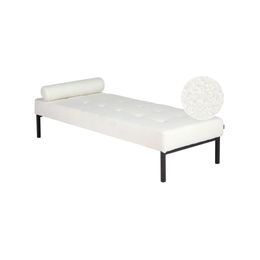 Beliani Chaiselongue CHINON in Weiß/Schwarz - (W) 178 x (H) 41 x (L) 73 cm | Gr.: onesize