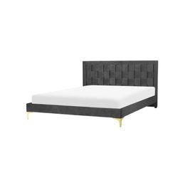 Beliani Doppelbett LIMOUX in Schwarz - (W) 167 x (H) 96 x (L) 213 cm | Gr.: onesize