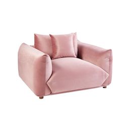 Beliani Sessel LUVOS in Rosa/Braun - (W) 120 x (H) 74 x (L) 108 cm | Gr.: onesize