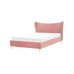 Beliani Doppelbett CHALEIX in Rosa/Gold - (W) 168 x (H) 109 x (L) 212 cm | Gr.: onesize