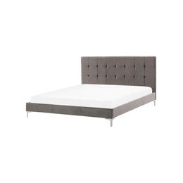 Beliani Doppelbett AMBERT in Grau - (W) 168 x (H) 102 x (L) 212 cm | Gr.: onesize
