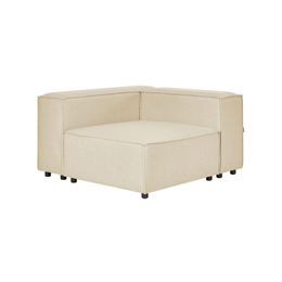 Beliani Sofaelement APRICA in Beige/Schwarz - (W) 119 x (H) 68 x (L) 119 cm | Gr.: onesize
