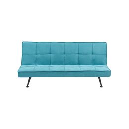 Beliani Schlafsofa HASLE in Blau/Schwarz - (W) 168 x (H) 75 x (L) 88 cm | Gr.: onesize
