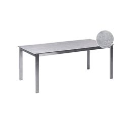 Beliani Gartentisch COSOLETO in Grau/Silber - (W) 90 x (H) 75 x (L) 180 cm | Gr.: onesize