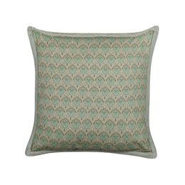 Beliani Dekokissen PICTUS in Grün - (W) 45 x (H) 10 x (L) 45 cm | Gr.: onesize