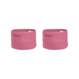 Beliani 2er-Set Korb CHINIOT in Rosa | Gr.: onesize