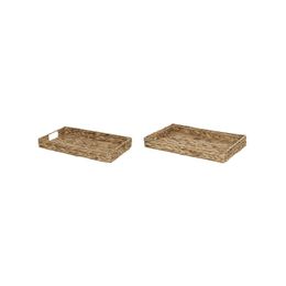 Beliani 2er-Set Tablett KONTUM in Beige | Gr.: onesize