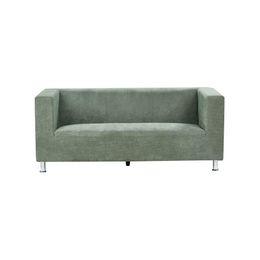 Beliani 3-Sitzer Sofa FLORO in Grün/Silber - (W) 179 x (H) 74 x (L) 83 cm | Gr.: onesize