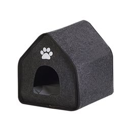 Beliani Tierbett JANGI in Grau - (W) 40 x (H) 40 x (L) 40 cm | Gr.: onesize