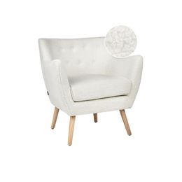Beliani Cocktailsessel DRAMMEN in Weiß/Braun - (W) 71 x (H) 84 x (L) 54 cm | Gr.: onesize