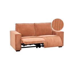 Beliani 2-Sitzer Sofa NUKARI in Orange/Schwarz - (W) 190 x (H) 93 x (L) 92 cm | Gr.: onesize